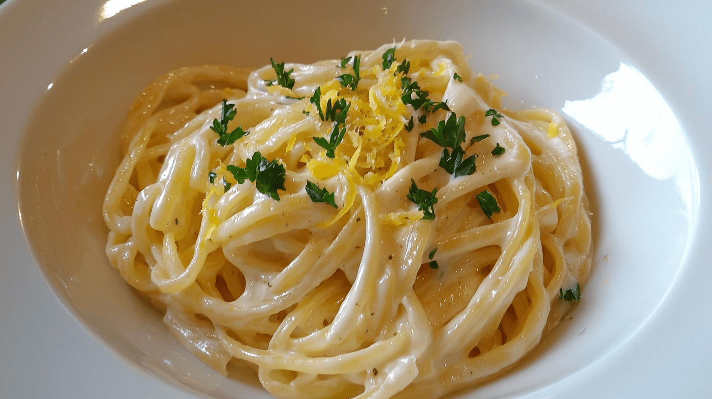 Creamy Lemon Linguine Recipe - Jeremy Sciarappa